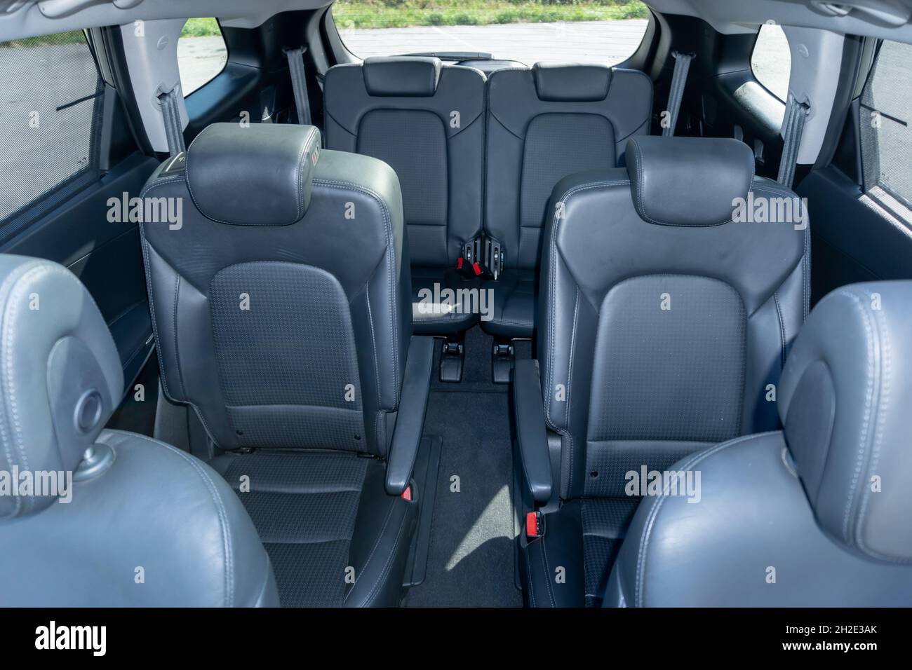 CLUJ, ROMANIA - Jul 25, 2021: An interior of 6 seats Hyundai Grand ...