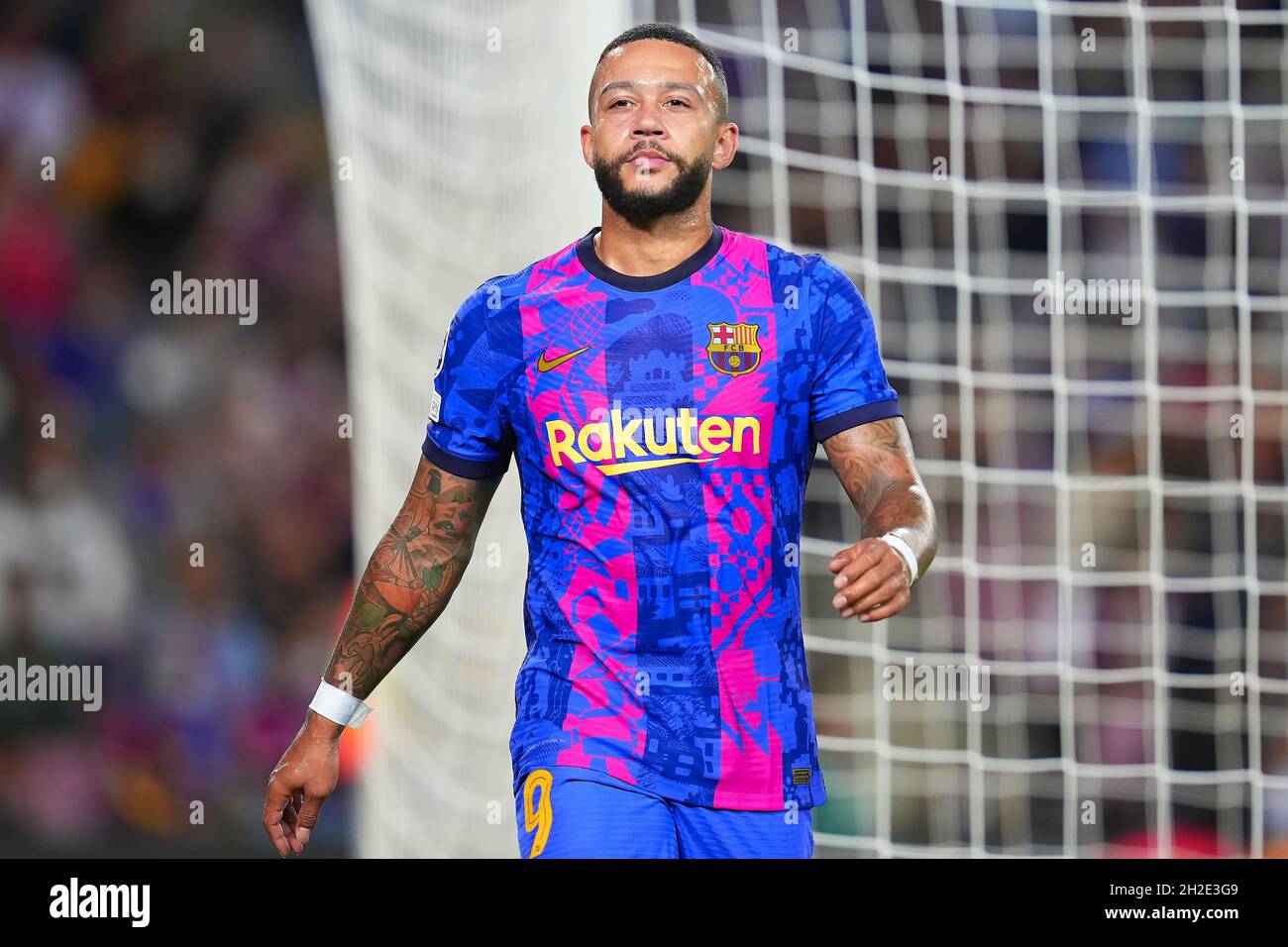 Memphis Depay of FC Barcelona during the UEFA Champions League match ...