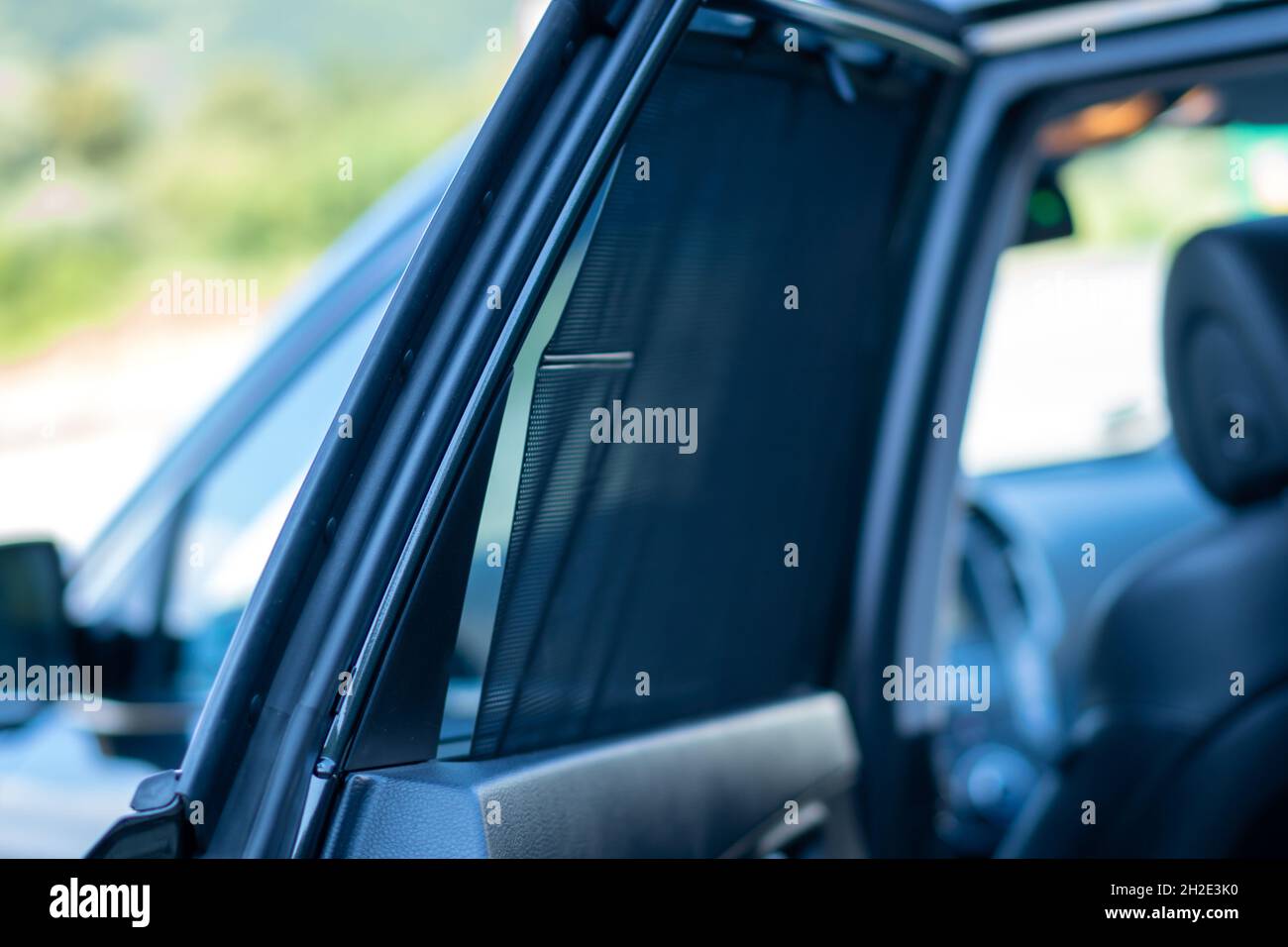 Selective closeup of an open door of a car Stock Photo - Alamy