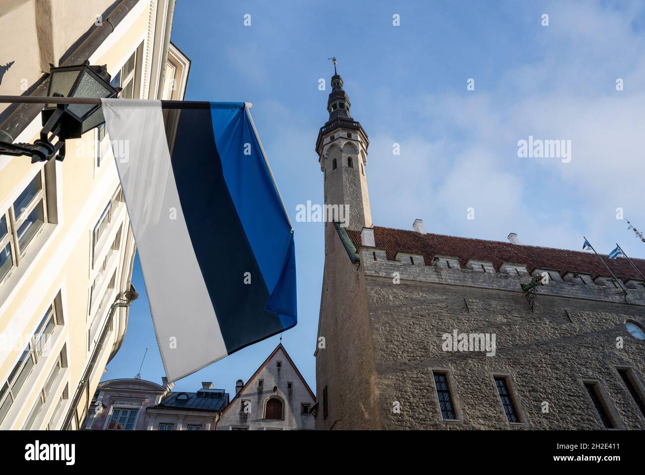 Estonia tallinn flag hi-res stock photography and images - Alamy