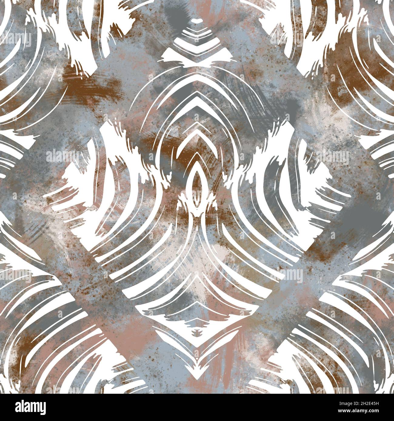 Seamless neutral and white grungy classic abstract surface pattern ...