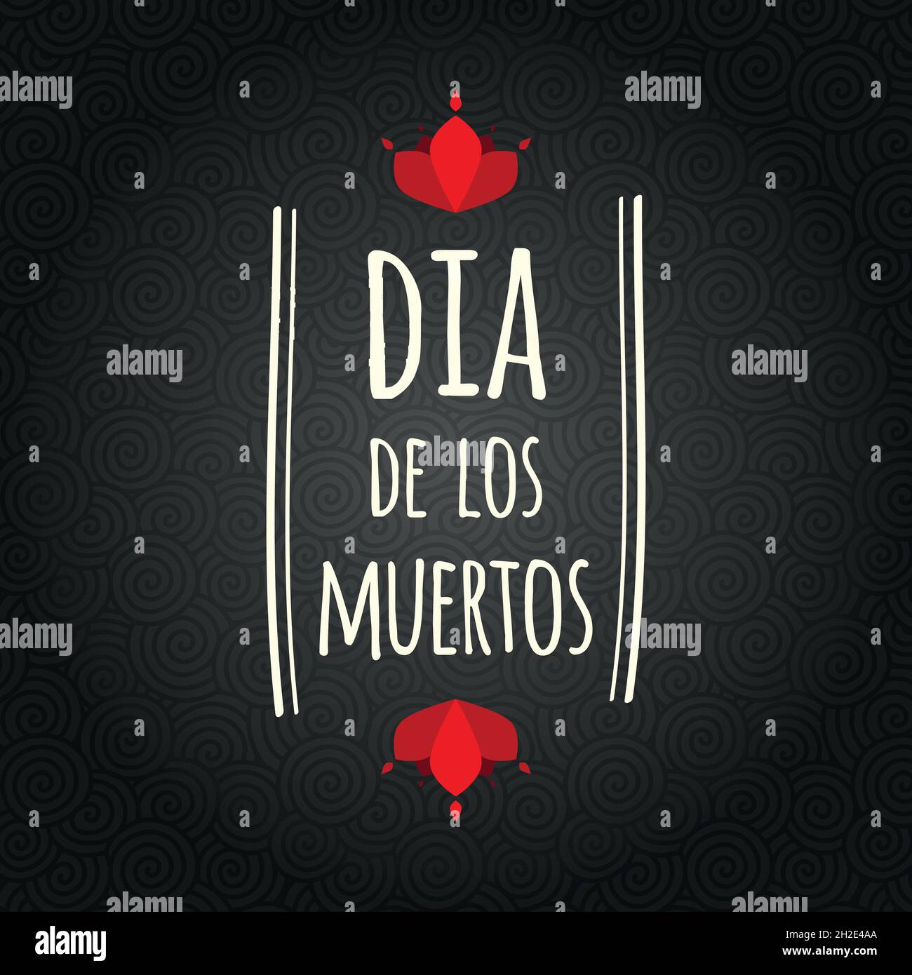 Day of the Dead in Spanish: Di­a de los muertos. Vector illustration ...