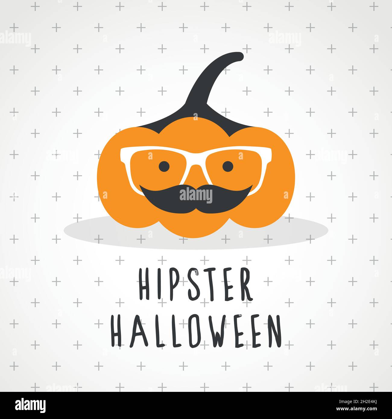 Hipster Halloween text. Pumpkin with moustache and eyeglasses. Vector ...