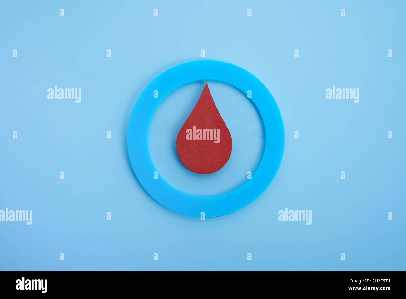 World diabetes day awareness. Blue circle with blood drop Stock Photo ...