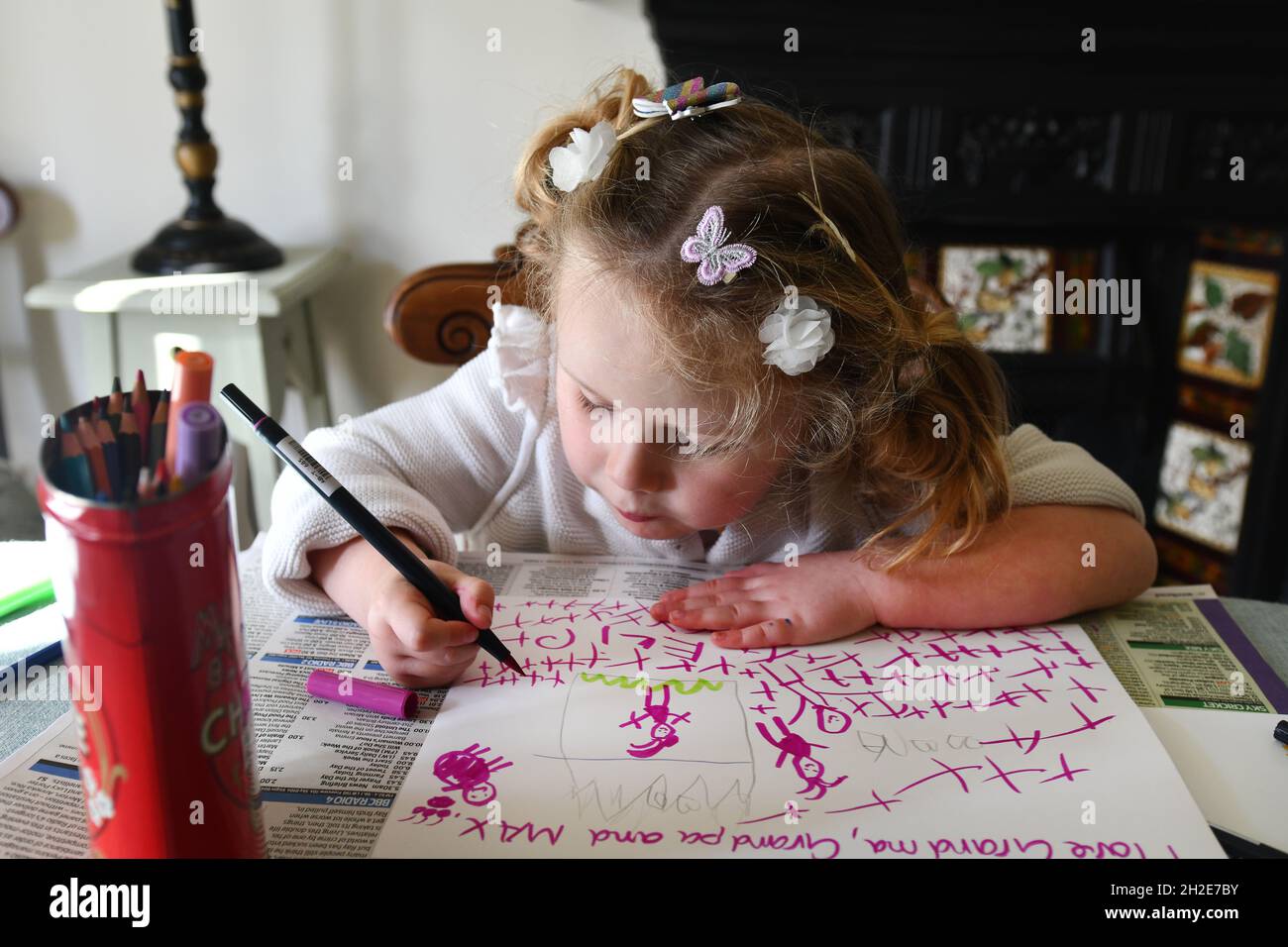 Painting with writing hi-res stock photography and images - Alamy