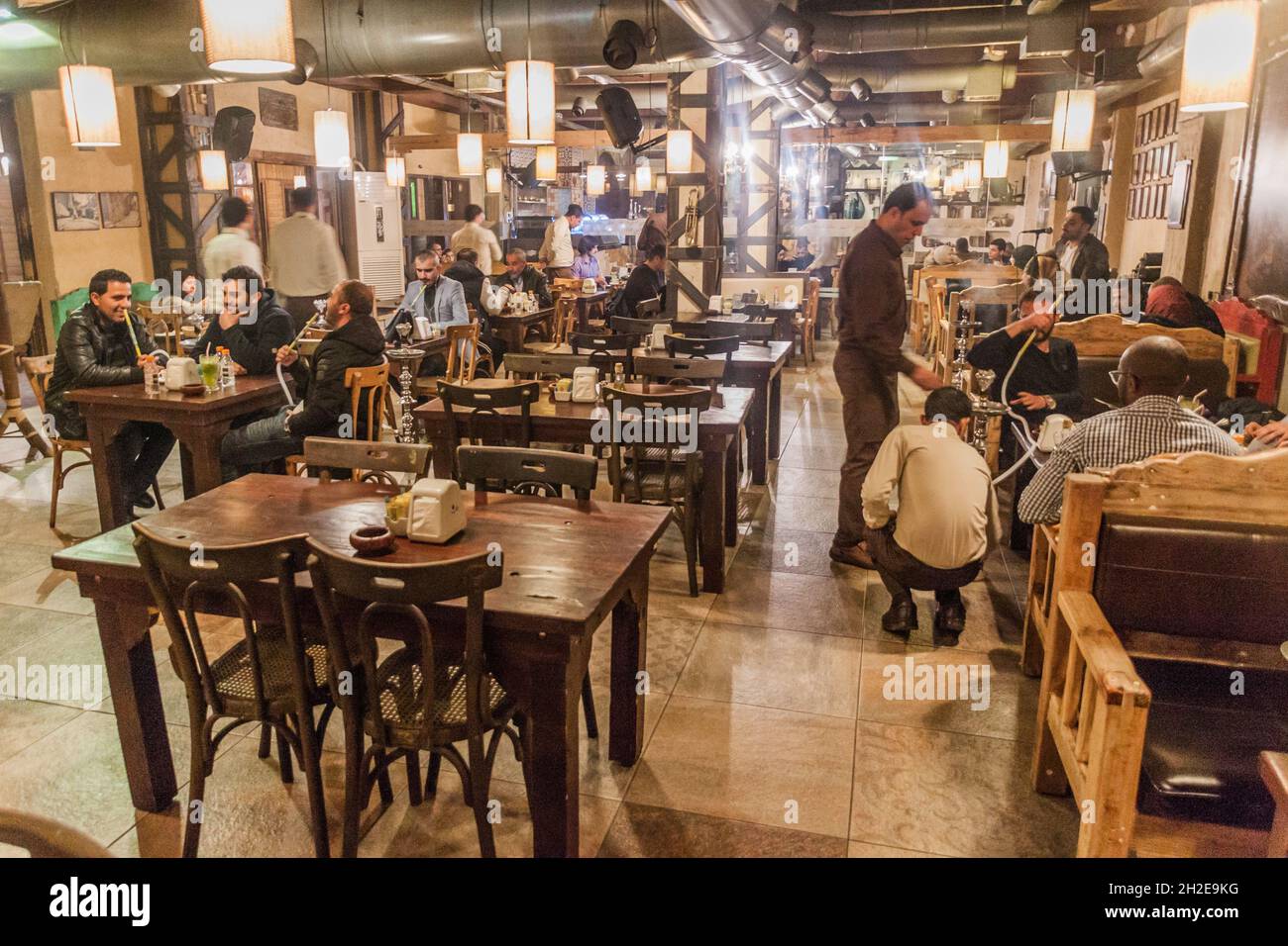 AMMAN, JORDAN - MARCH 21, 2017: Interior of a cafe in the center of ...