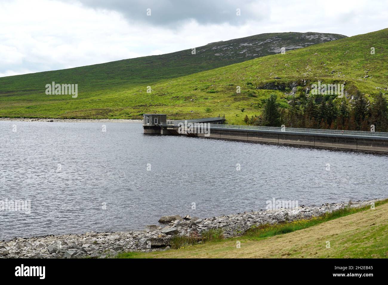 Spelga Dam reservoir in Mourne Mountains, County Down, Northern Ireland ...