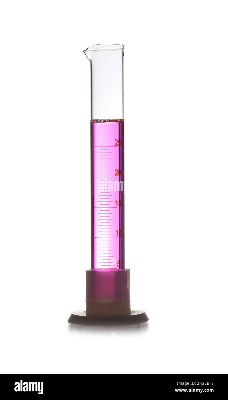 Graduated cylinder chemistry Cut Out Stock Images & Pictures - Alamy