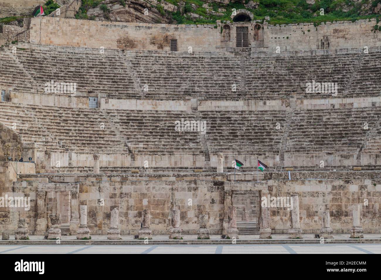 View of the Roman Theatre in Amman, Jordan Stock Photo - Alamy
