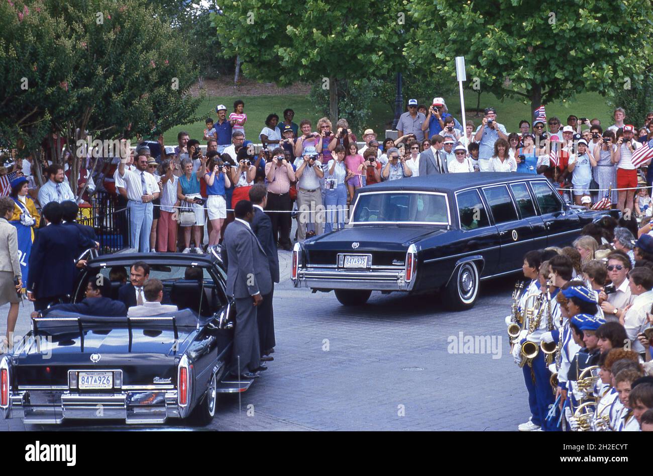 Reagan motorcade in miami hi-res stock photography and images - Alamy