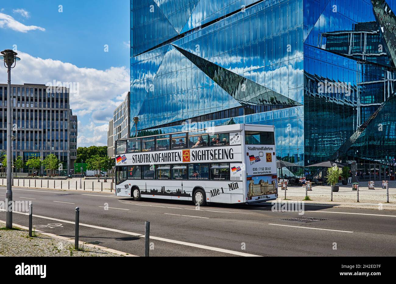 Berlin, Germany - July 29, 2021: Hop on hop off bus near the ...