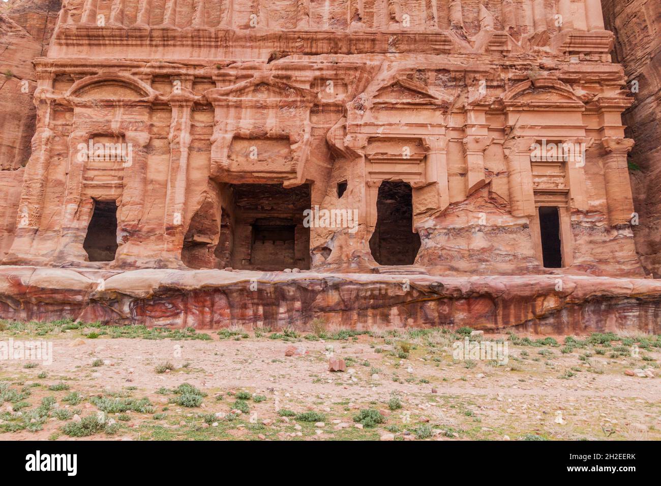 Palace tomb in the ancient city Petra, Jordan Stock Photo - Alamy