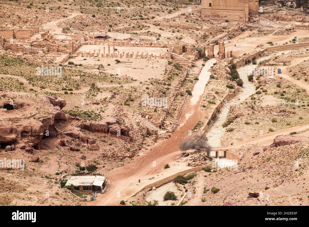 Aerial view of the ancient city Petra, Jordan Stock Photo - Alamy