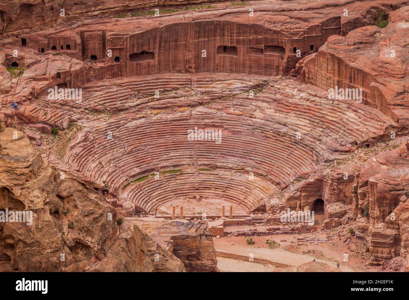 Roman theatre in the ancient city Petra, Jordan Stock Photo - Alamy