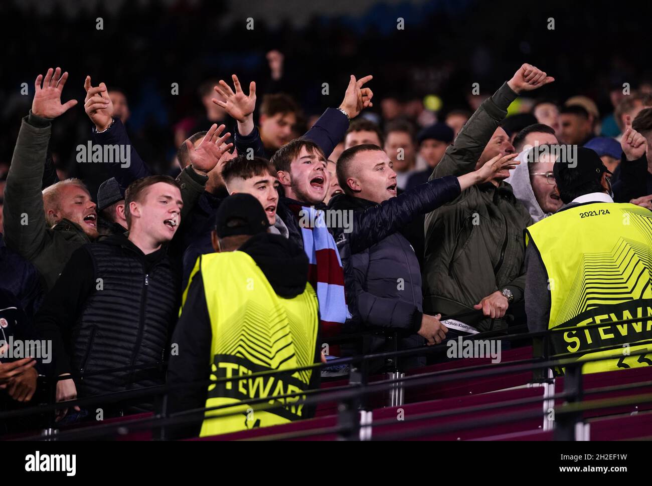 KRC Genk fans ahead of the UEFA Europa League, Group H match at the ...