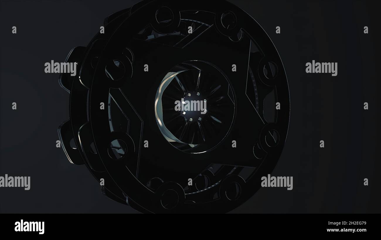 Abstract round animation, hi-tech stylization with circles. Futuristic ...