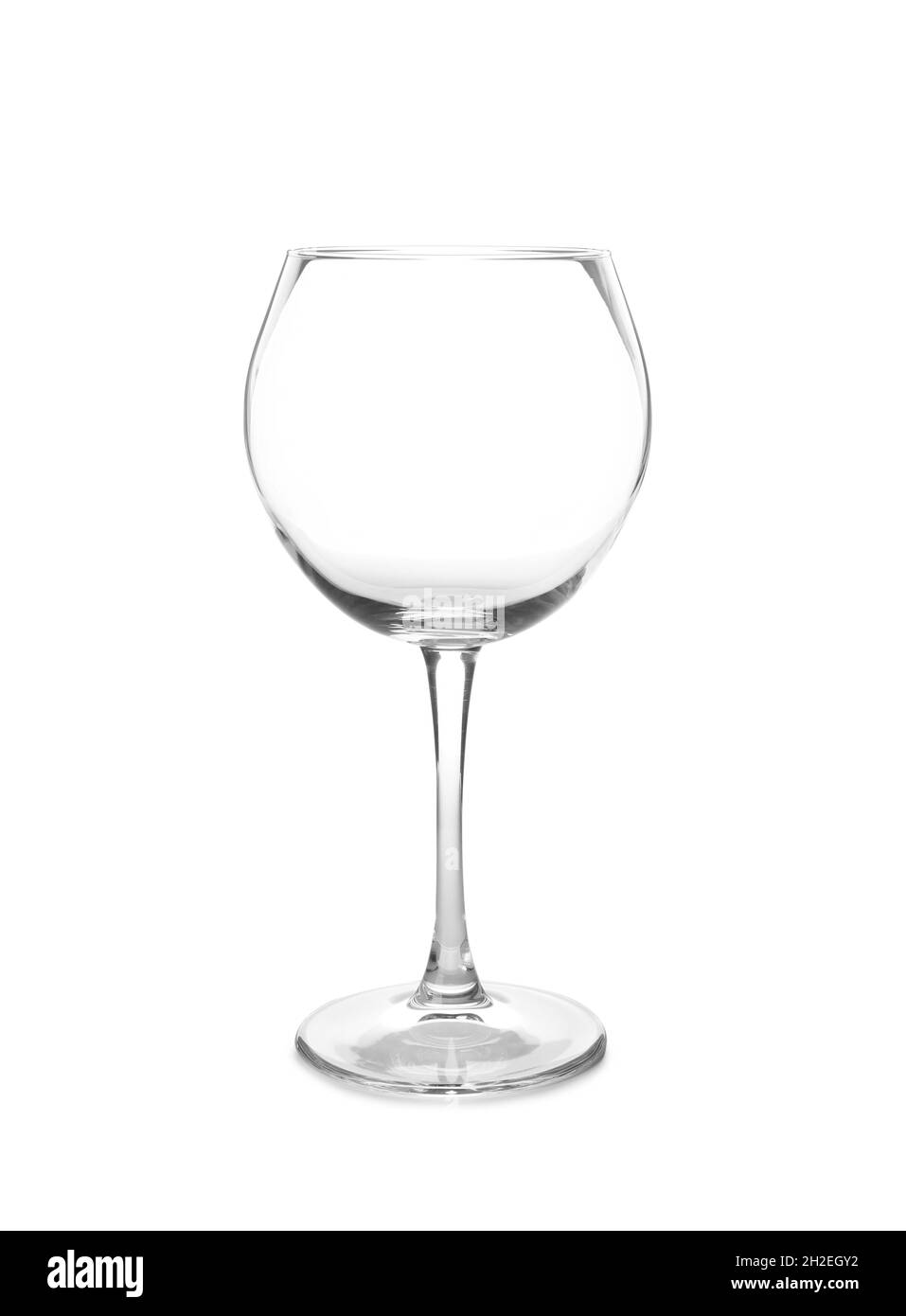 Clean empty glass on white background. Washing dishes Stock Photo - Alamy