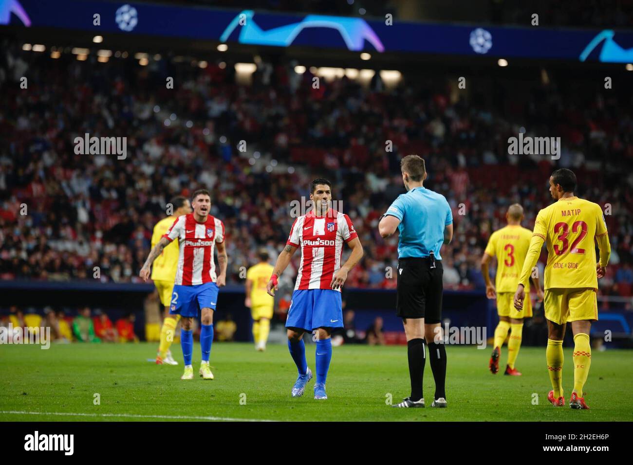 Madrid, Spain. 19th October 2021: Atletico de Madrid, during the UEFA ...
