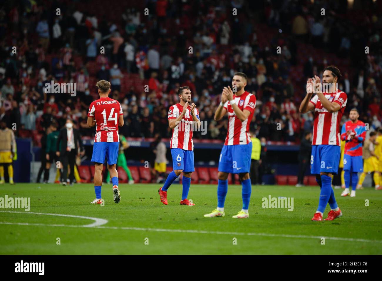 Madrid, Spain. 19th October 2021: Atletico de Madrid, during the UEFA ...