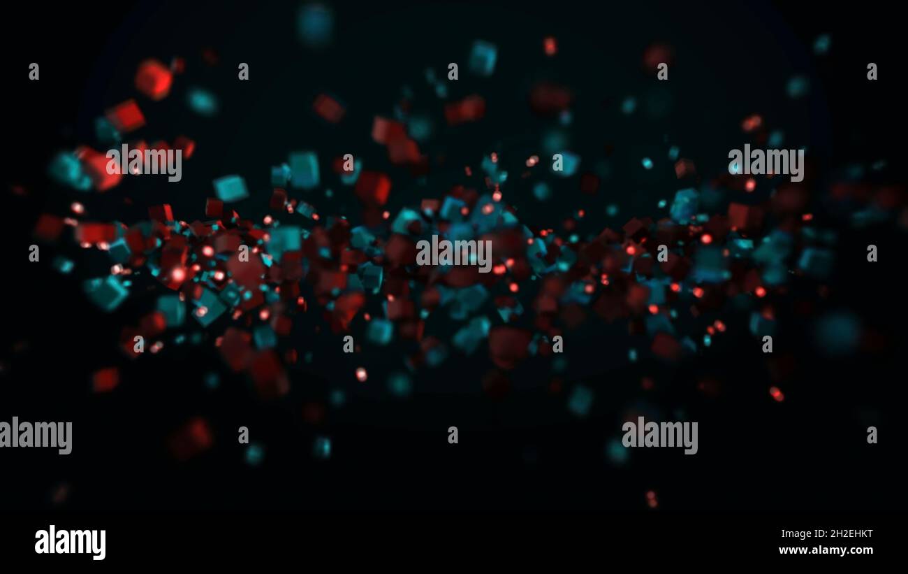 Abstract particle background, a lot of small details and elements ...