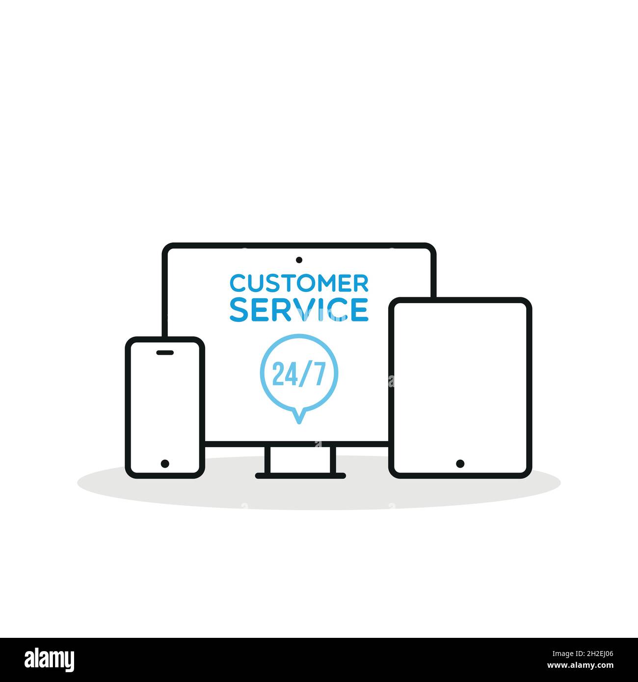 Client assistance line icons Cut Out Stock Images & Pictures - Alamy