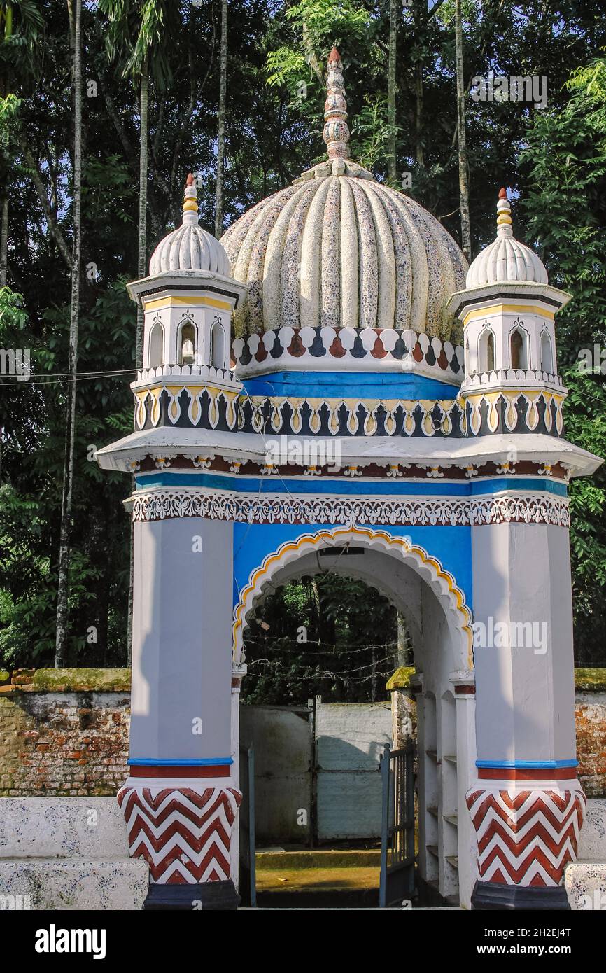 Beautiful unique exterior of the historical Dhanbari Mosque in ...