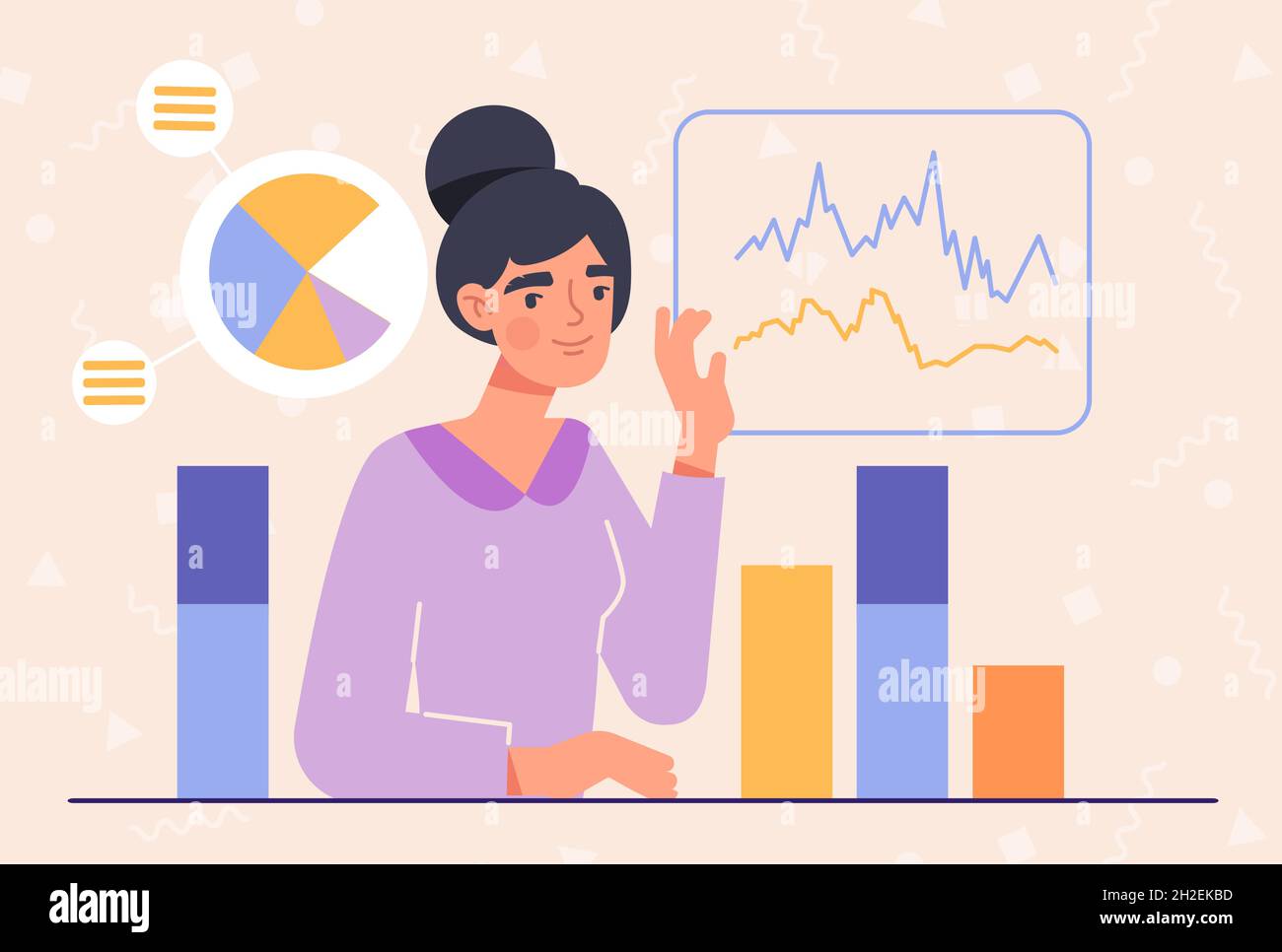 Person analyzes data charts hi-res stock photography and images - Alamy