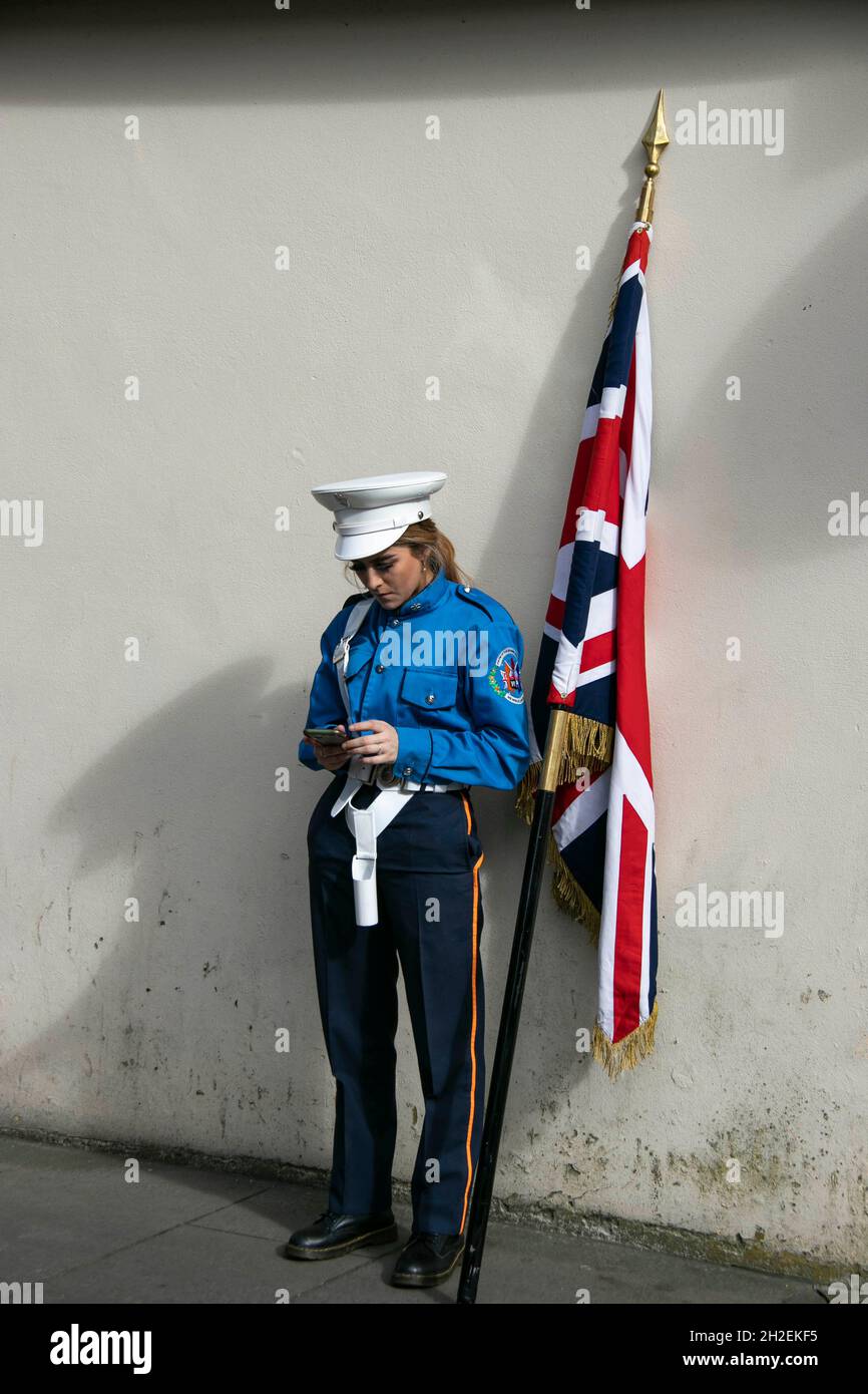 Band member takes a break Stock Photo - Alamy