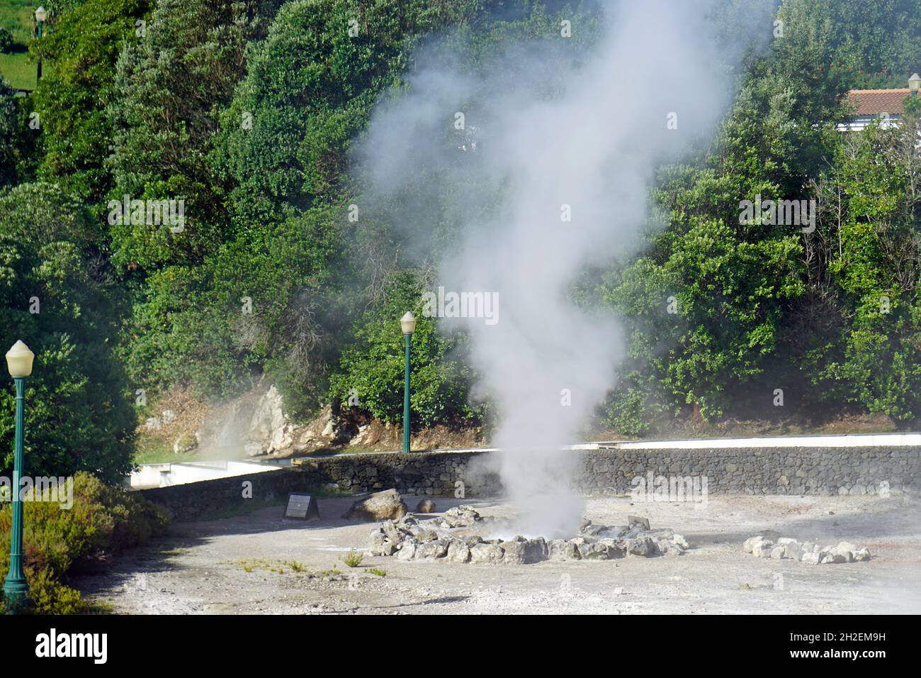 hot volcanic steam on the azores islands Stock Photo - Alamy