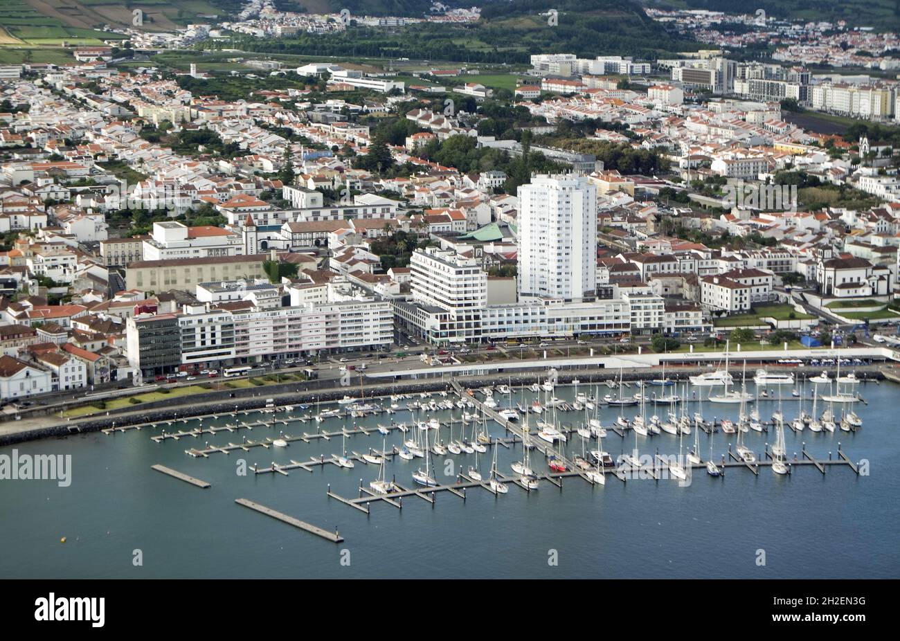 aerial from azores island sao miguel Stock Photo - Alamy