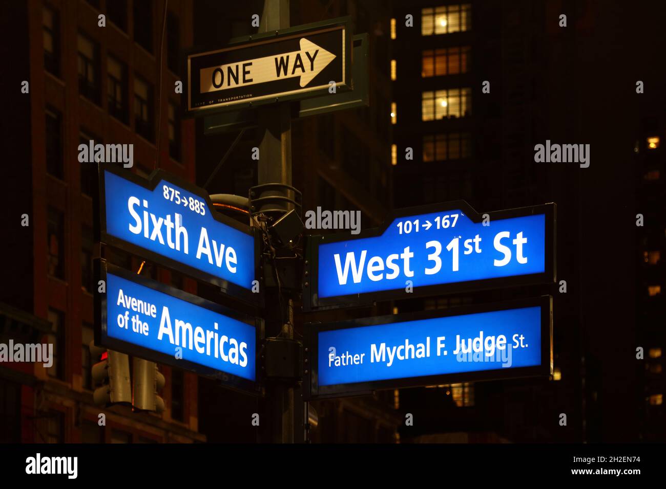 New York - Straßenschild / New York - Road sign Stock Photo - Alamy