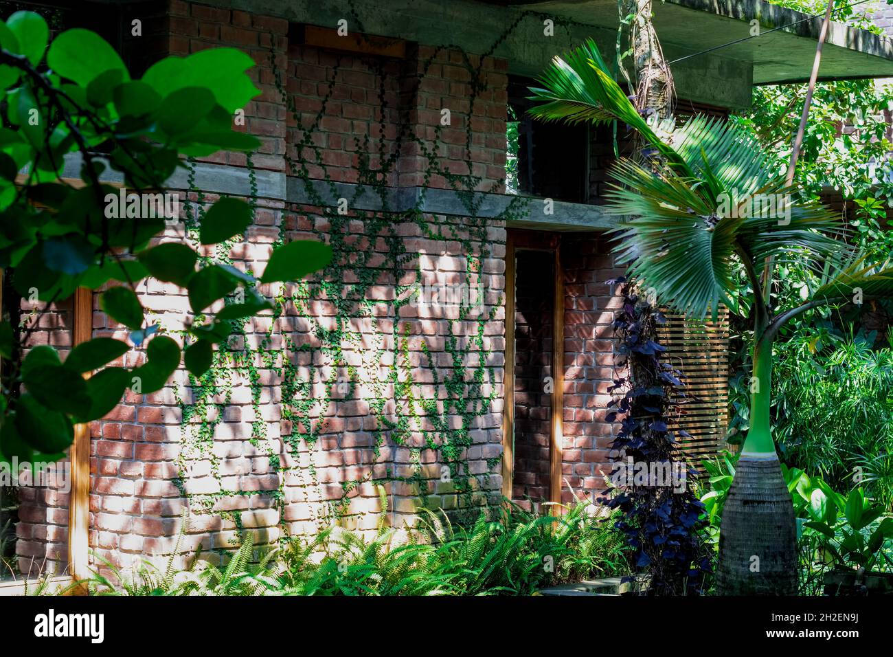 Rest house inside of a botanical park Stock Photo - Alamy