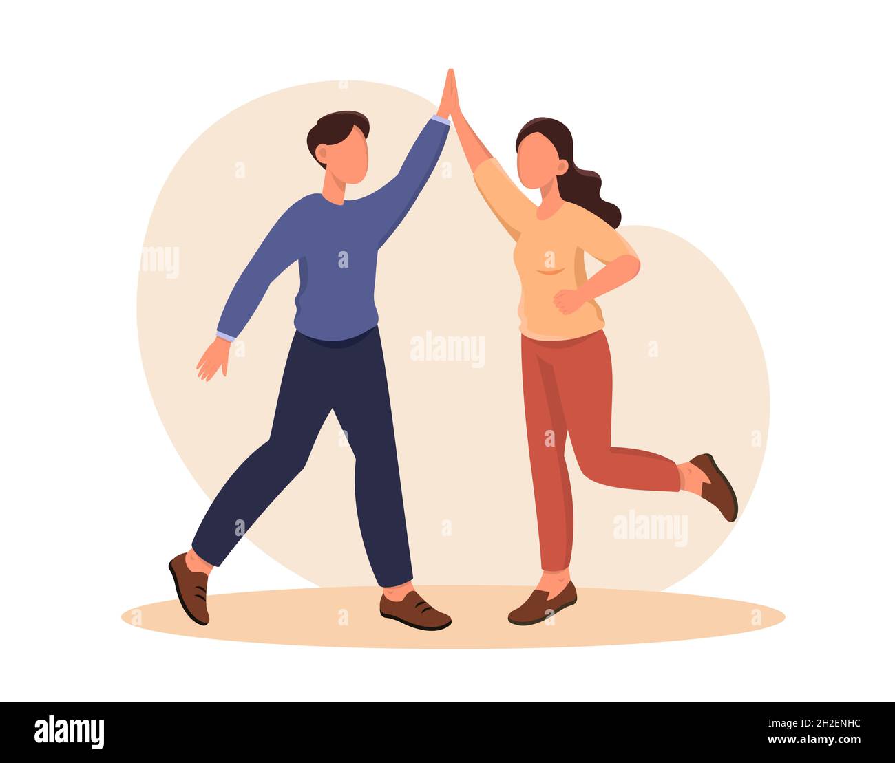 Giving high five Stock Vector Image & Art - Alamy