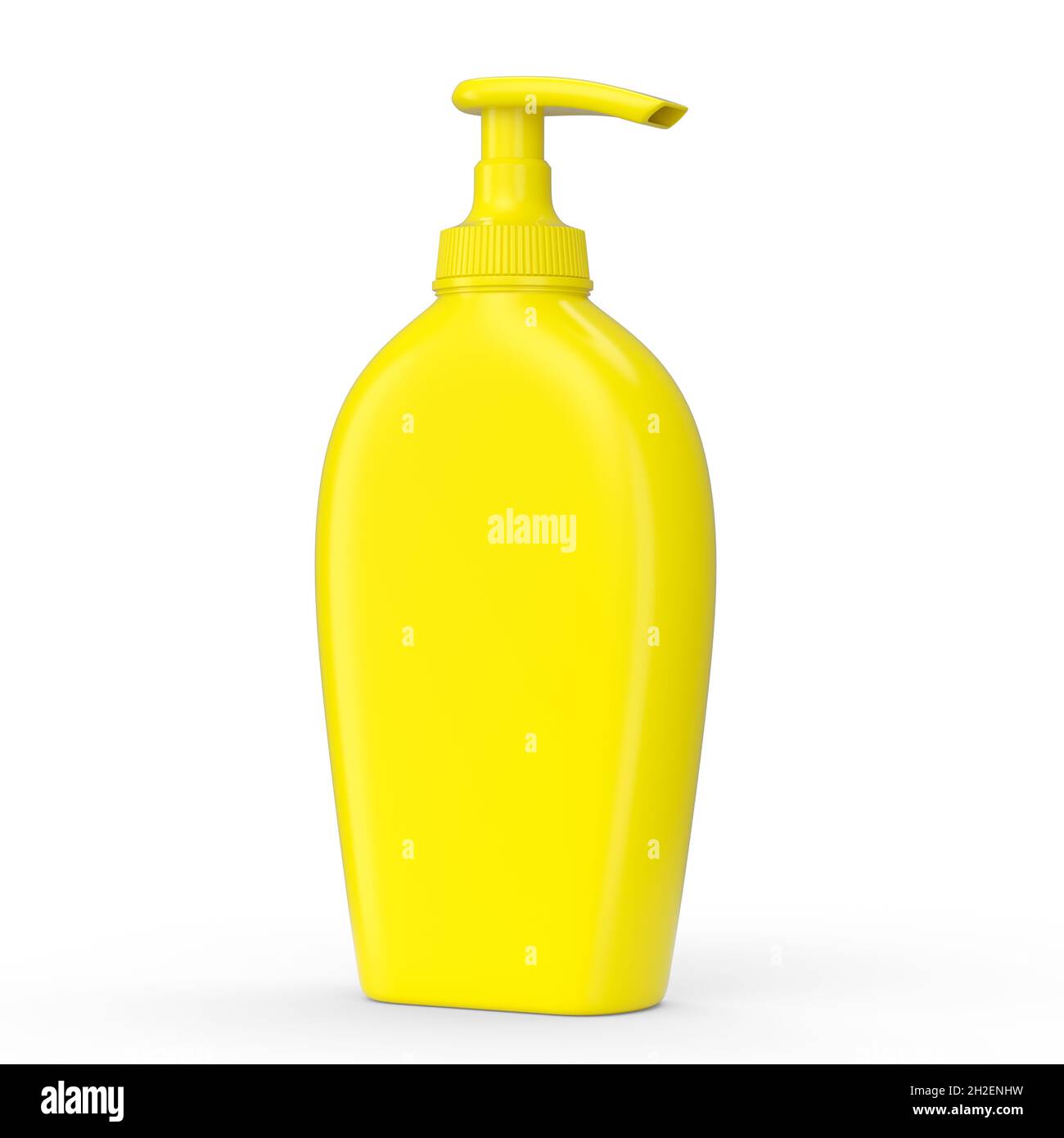 Yellow sunscreens bottle or sunblock cream tube isolated on white ...