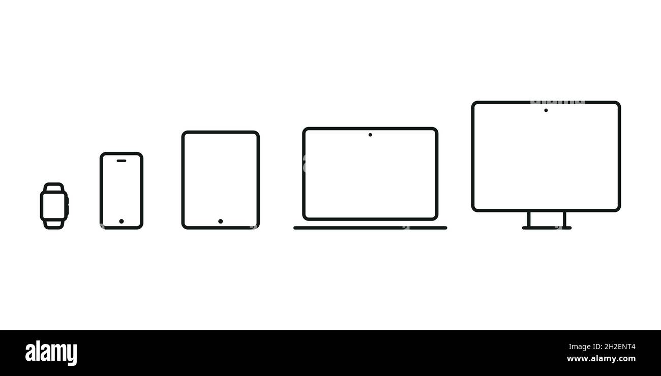 Smart phone tablet laptop smartwatch Cut Out Stock Images & Pictures ...