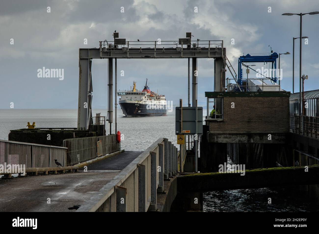 Calmac Ro-Ro ferry 'Isle of Mull' travelling from Oban on the Scottish ...