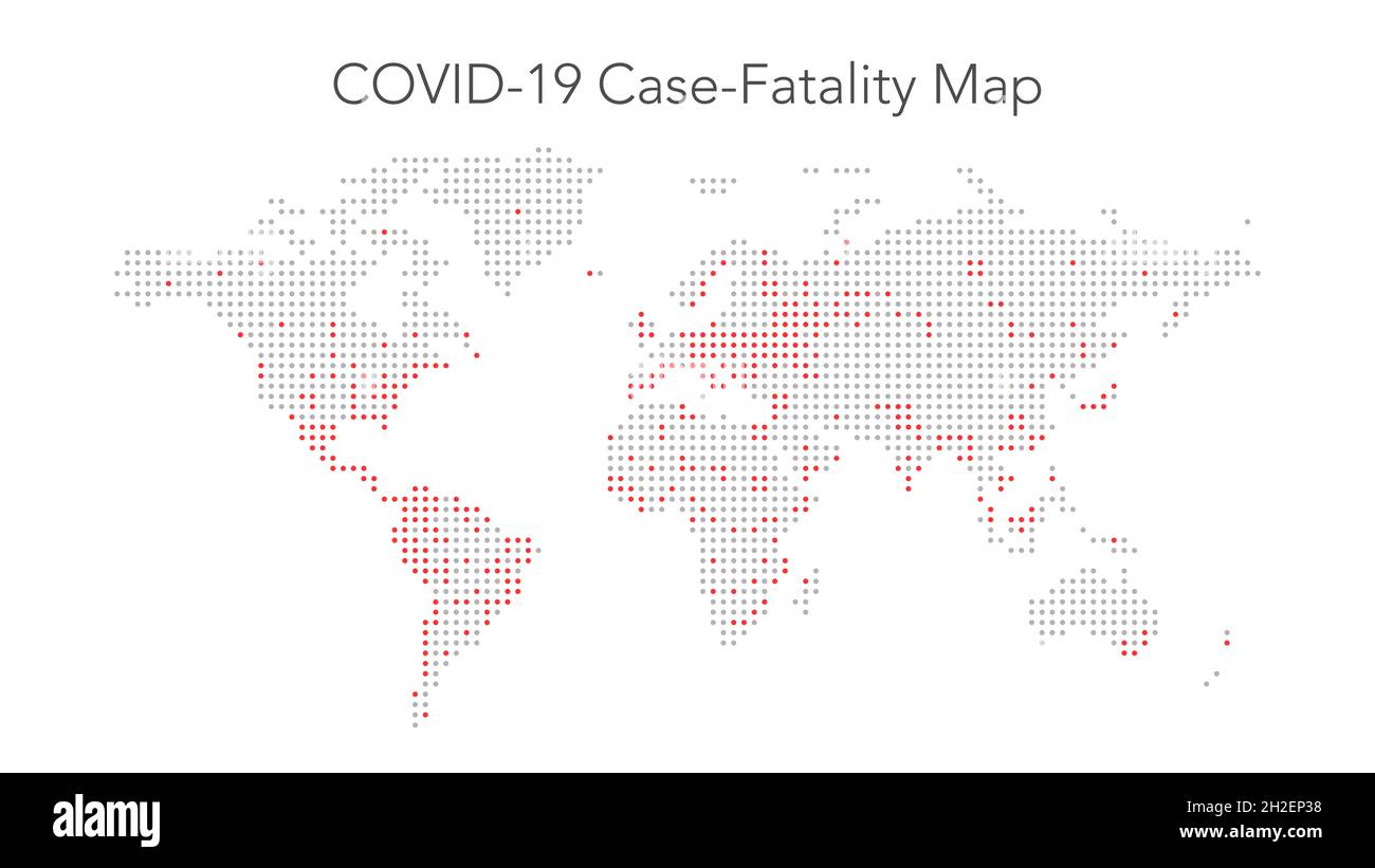Infographic Fatality Cases Map of Coronavirus COVID-19. World map of ...