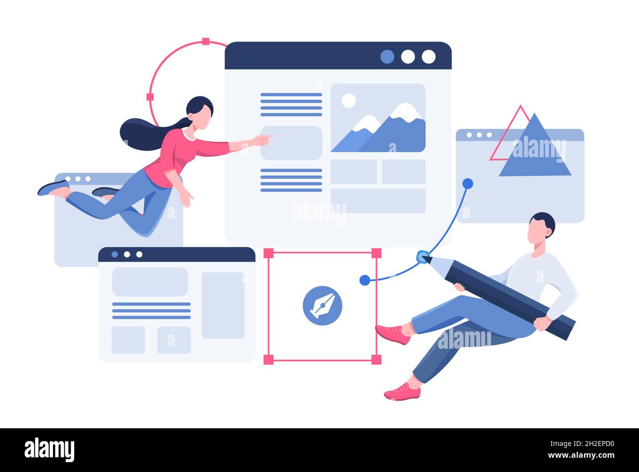 Ui Ux Design project Stock Vector Image & Art - Alamy