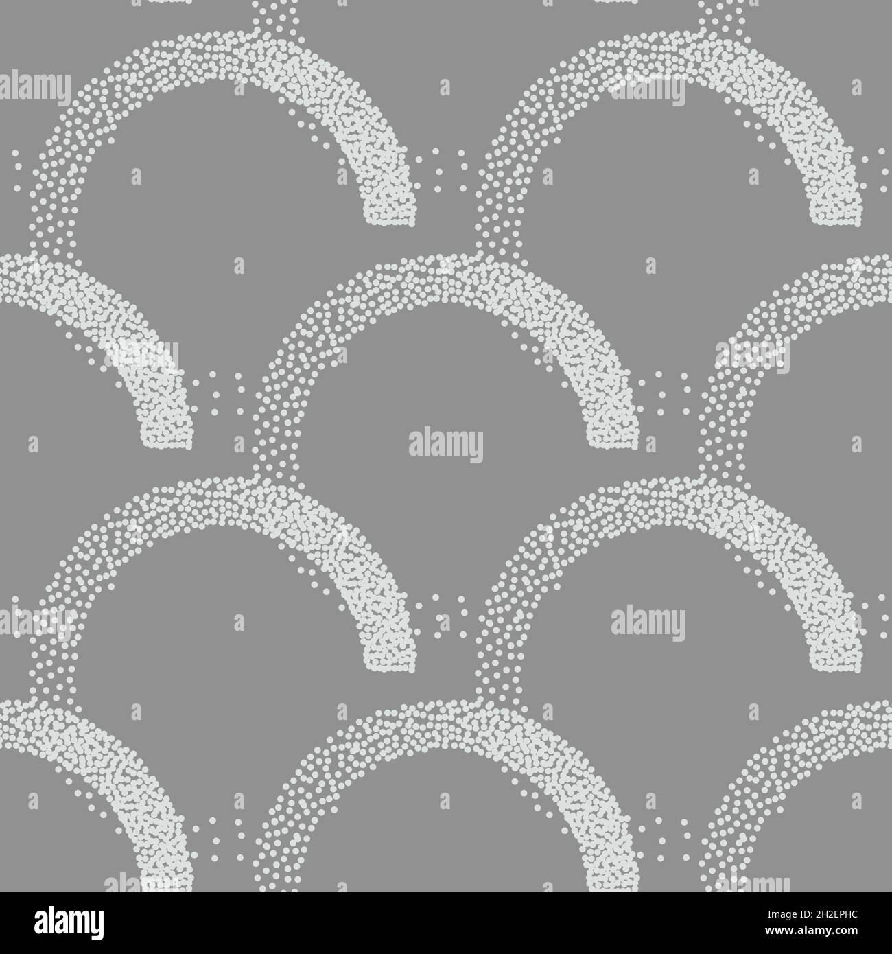 Stipple seamless pattern in retro style on grey background. Vector ...