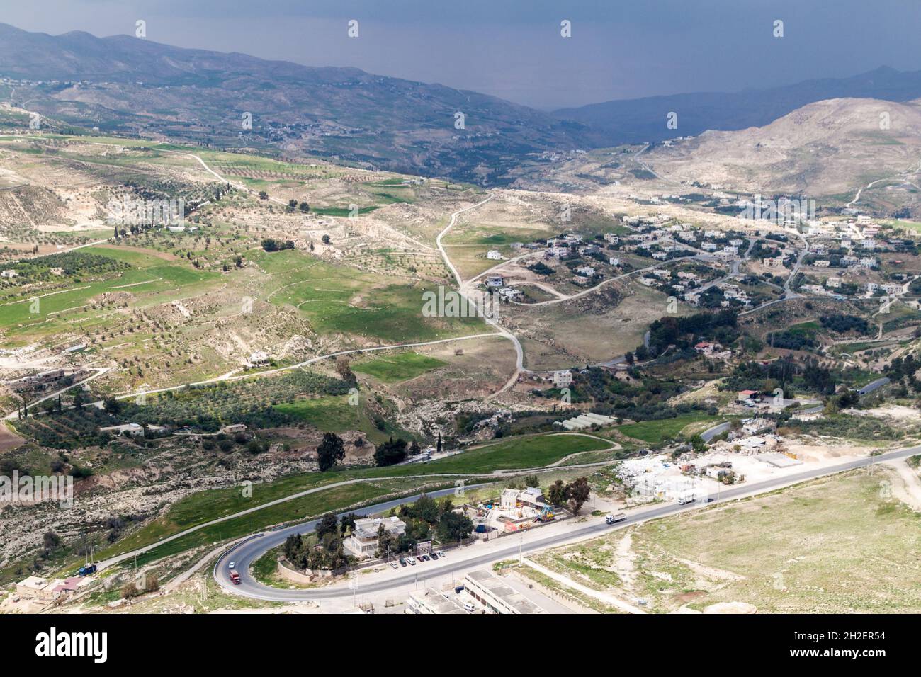 Landscape near Karak town, Jordan Stock Photo - Alamy