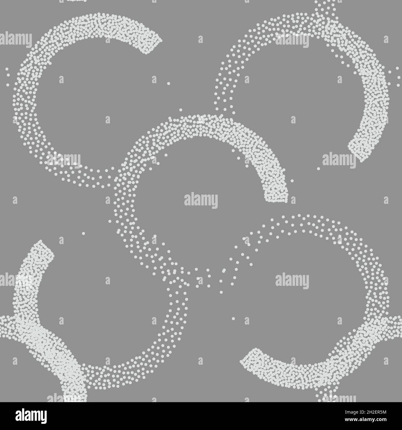 Stipple seamless pattern in retro style on grey background. Vector ...