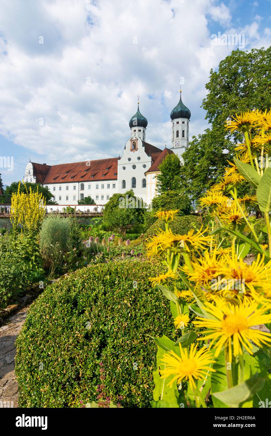 Benediktbeuern: Benediktbeuern Abbey, garden in Oberbayern, Upper ...