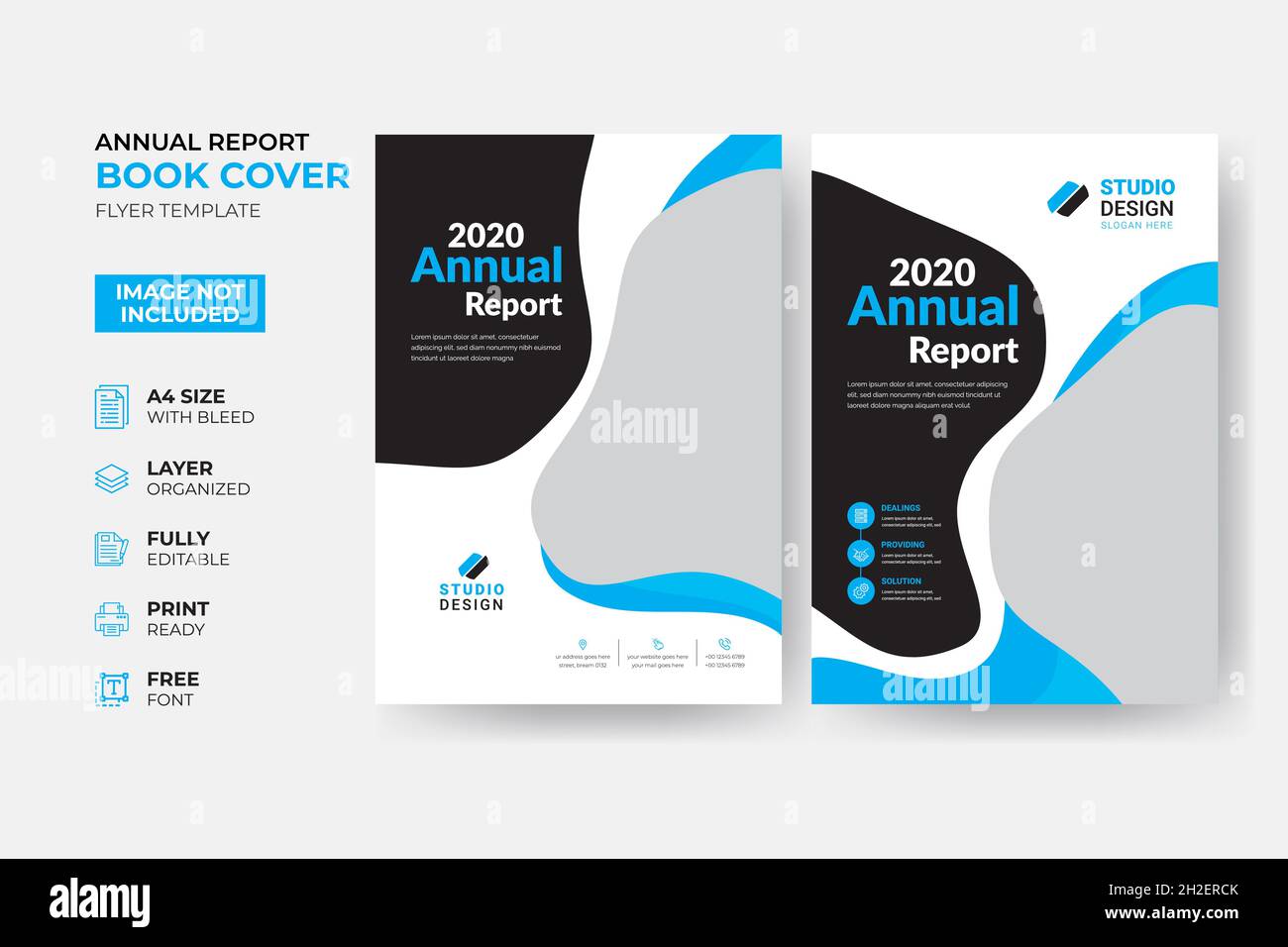 Modern Creative Annual Report Book Cover Template Stock Vector Image ...