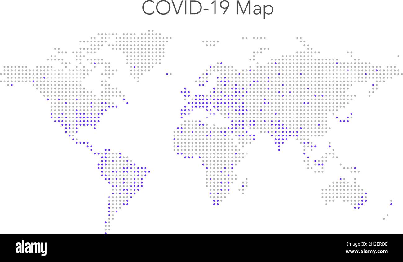 Infographic Map of Coronavirus COVID-19 infected countries. World map ...