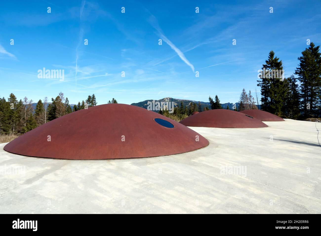 restored domes, of the Italian military fort of the First World War ...