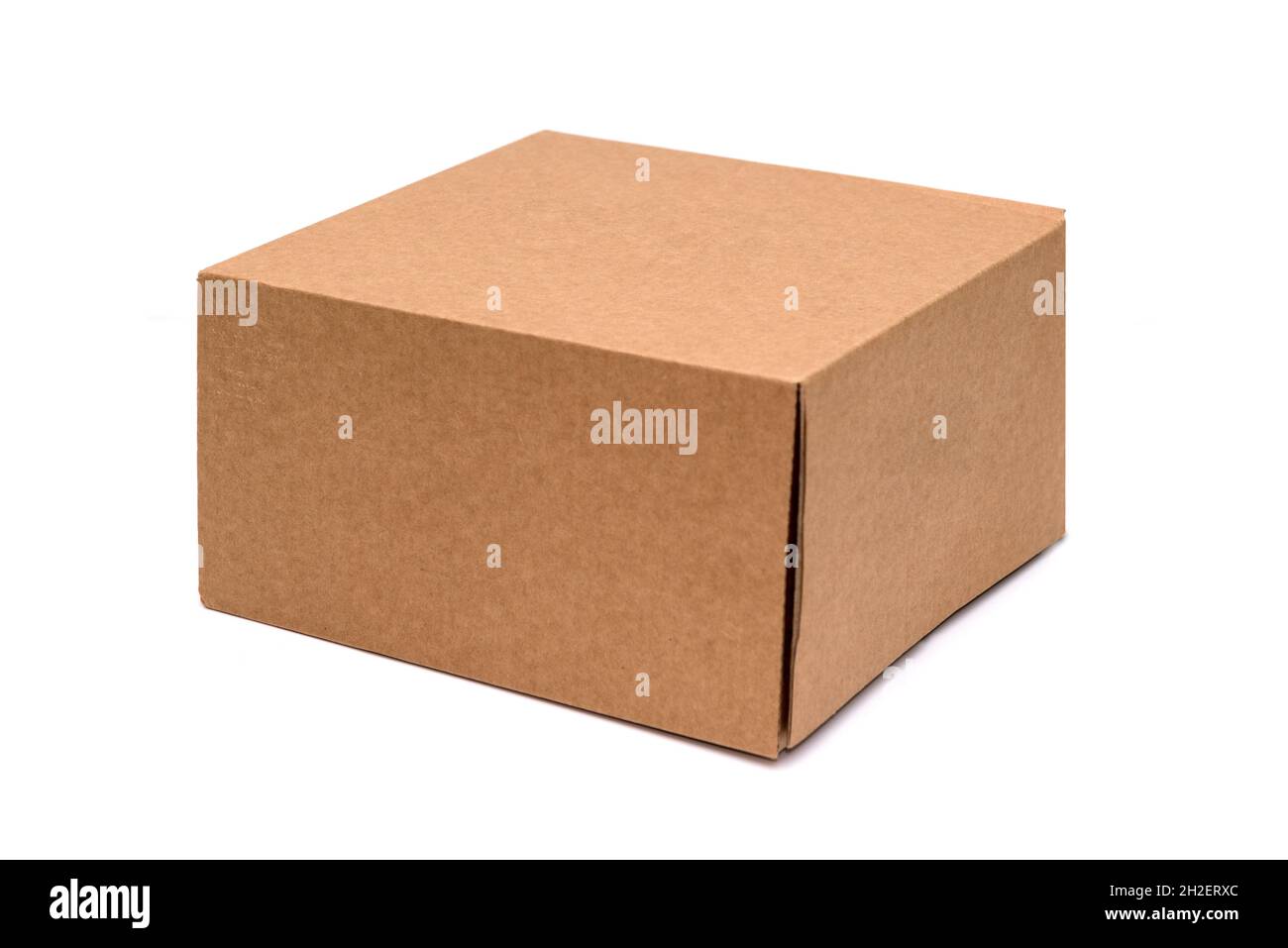 Craft paper box on white background Stock Photo - Alamy