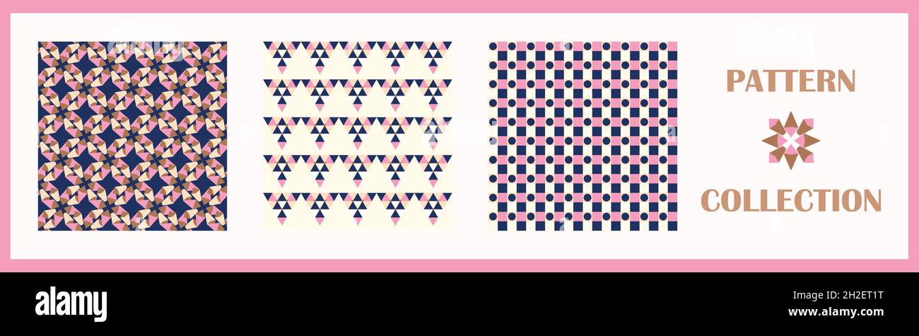 Masculine geometric seamless pattern collection. Simple shape for ...