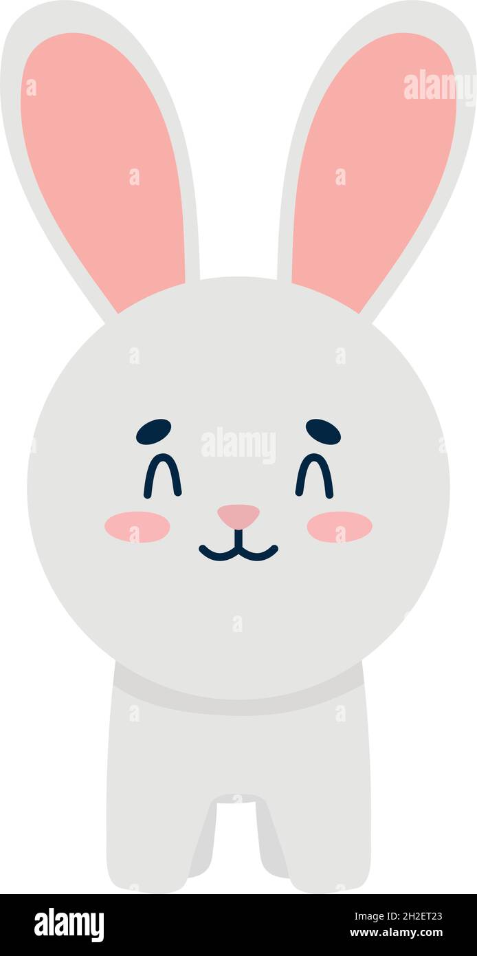 cute rabbit icon on white background Stock Vector Image & Art - Alamy