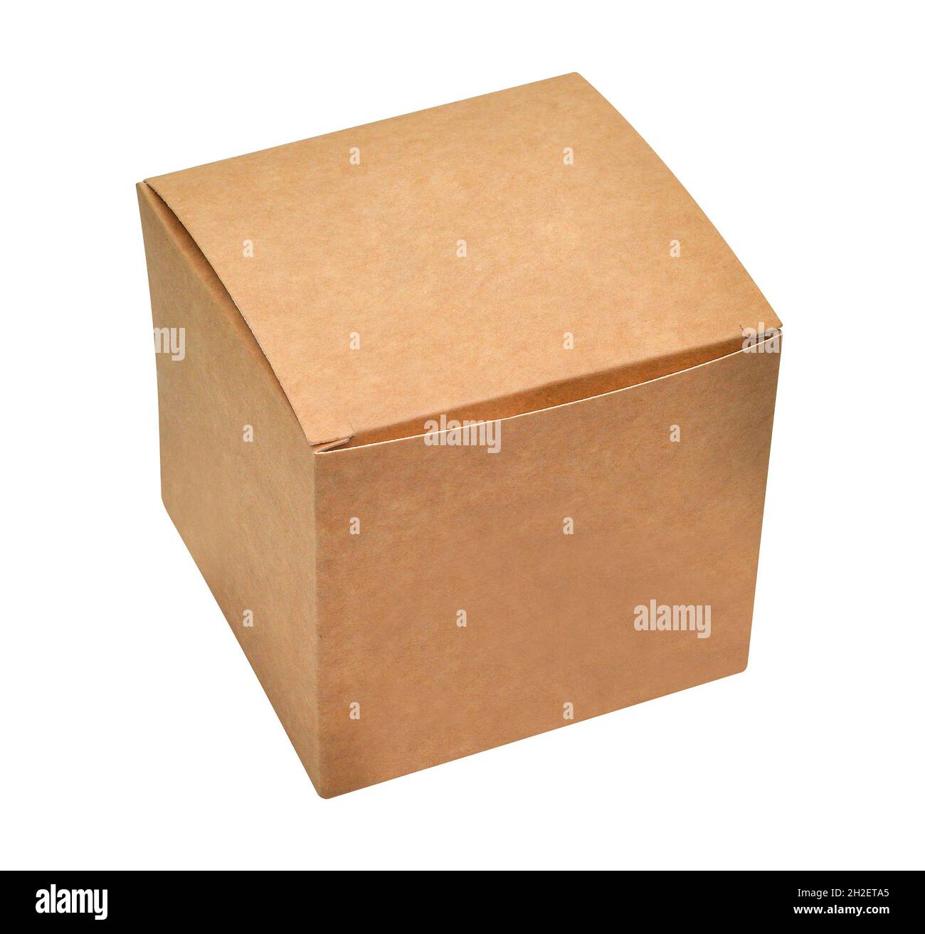 Kraft cardboard box isolated on white background Stock Photo - Alamy