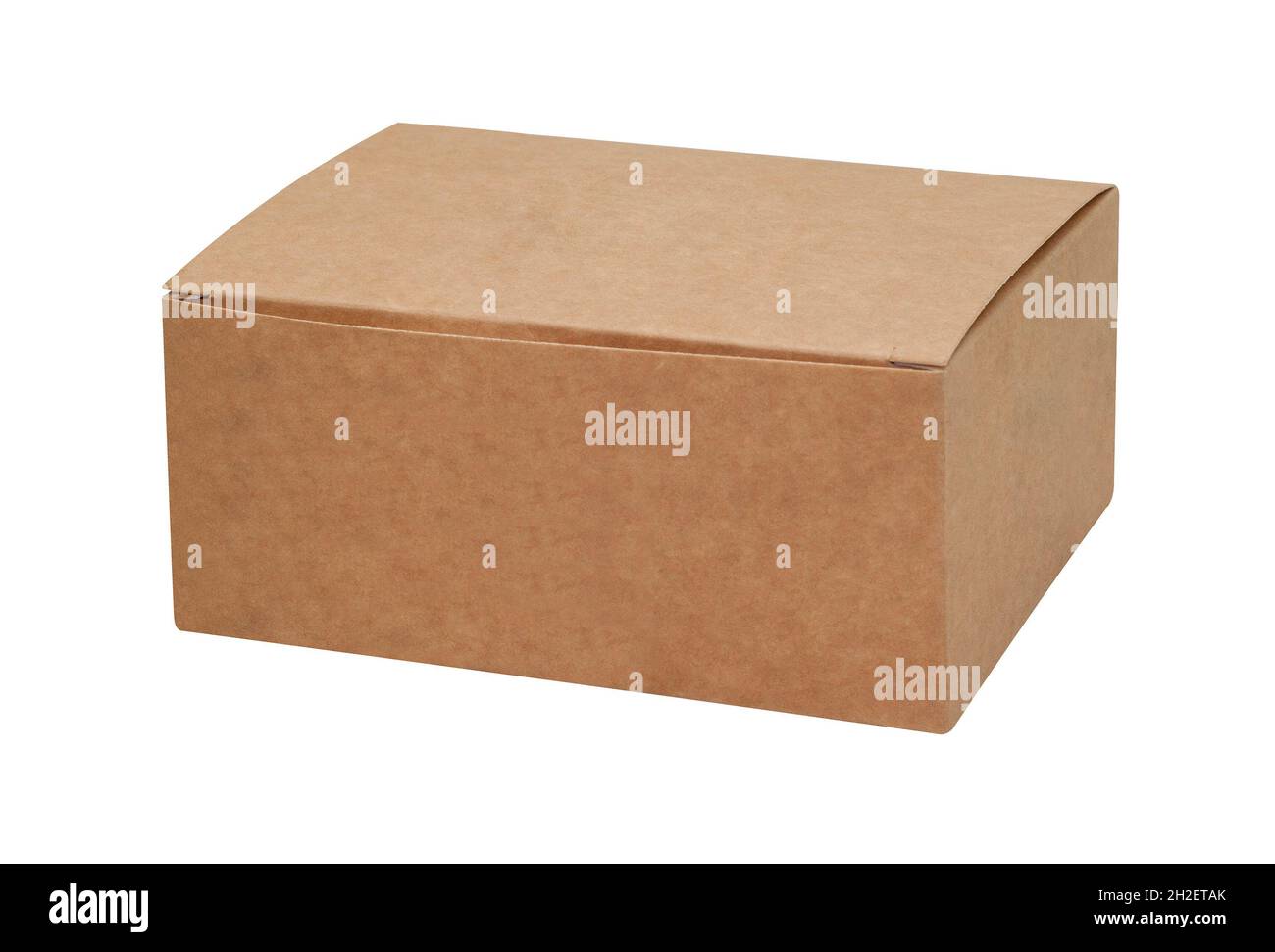 Craft paper box on white background Stock Photo - Alamy